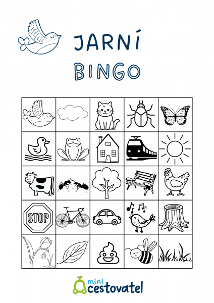 Jarní bingo na cesty ke stažení zdarma - miniCestovatel